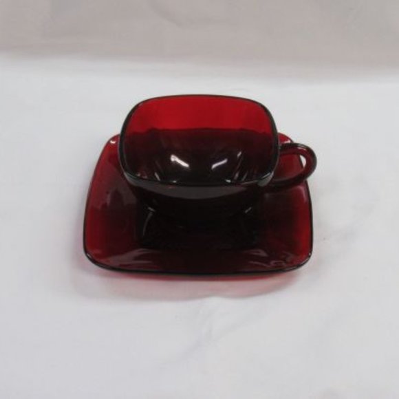 Anchor Hocking Glass | Dining | Anchor Hocking Fire King Ruby Red Charm ...